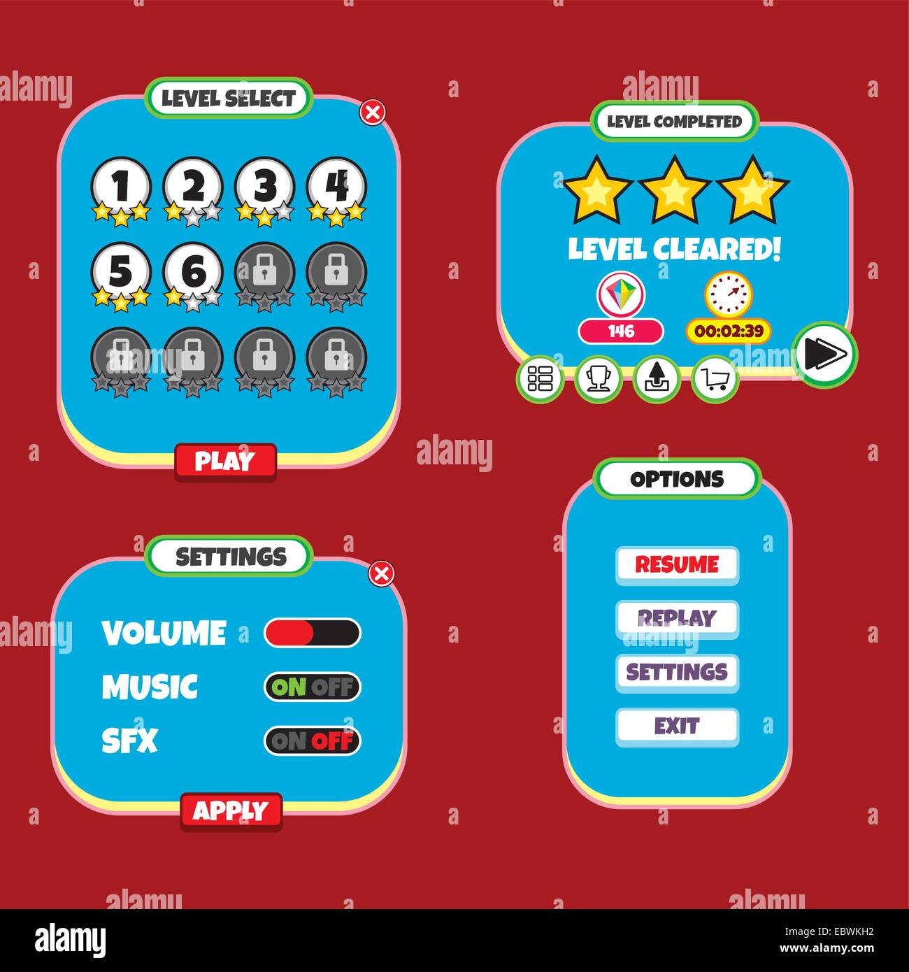 cartoon theme game asset Stock Vector Image & Art - Alamy