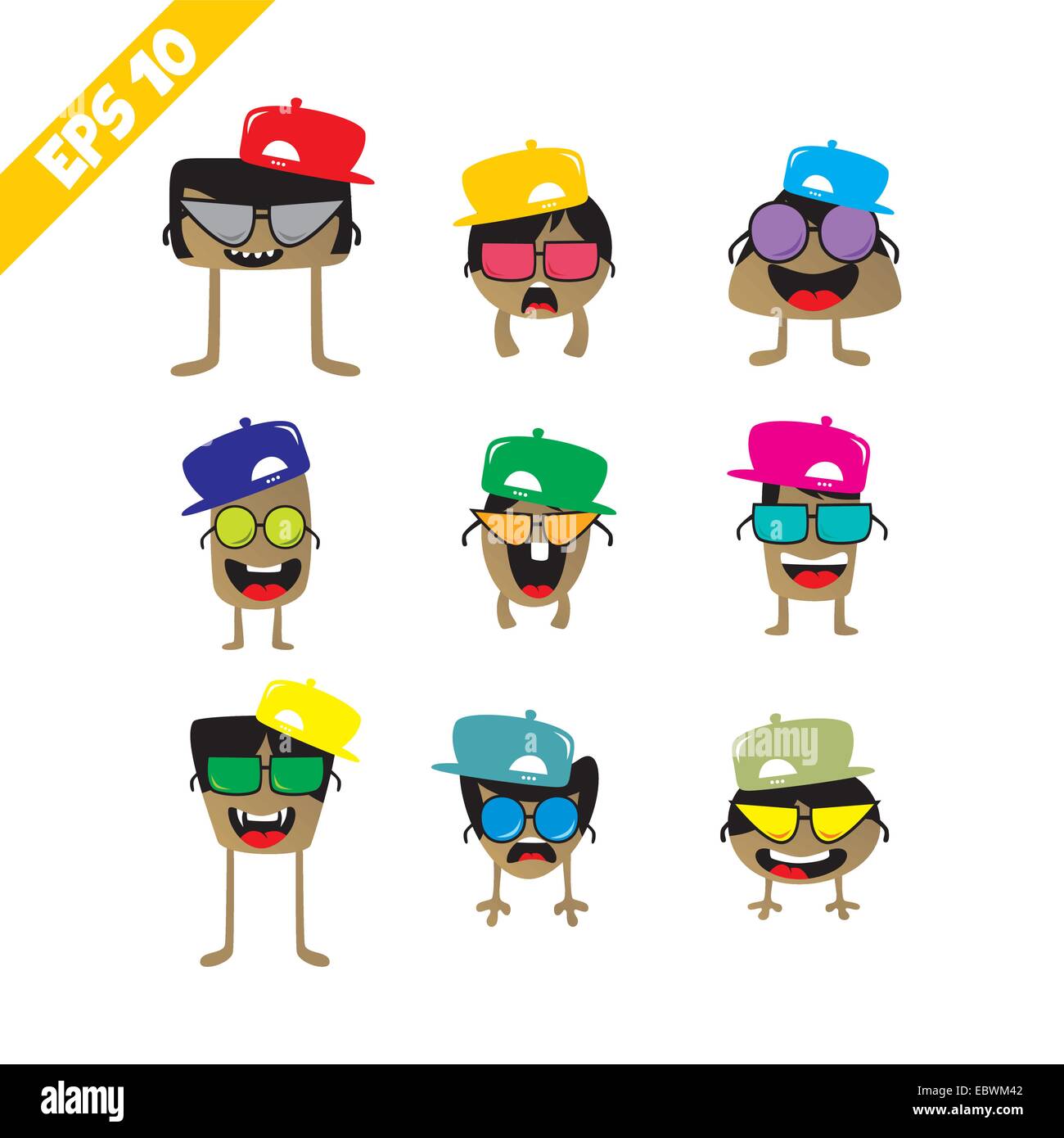 cartoon character art Stock Vector Image & Art - Alamy