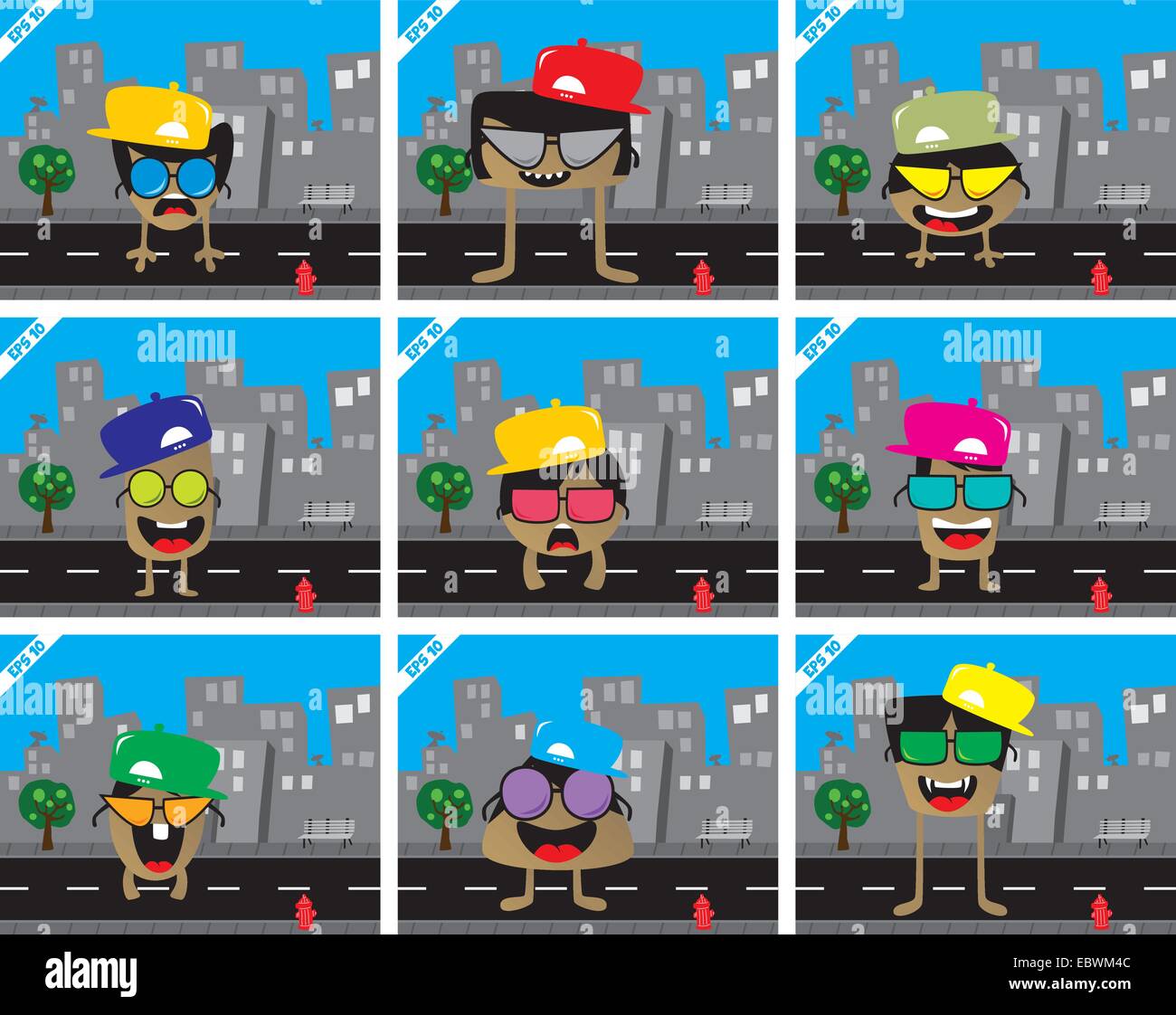 cartoon character art Stock Vector Image & Art - Alamy