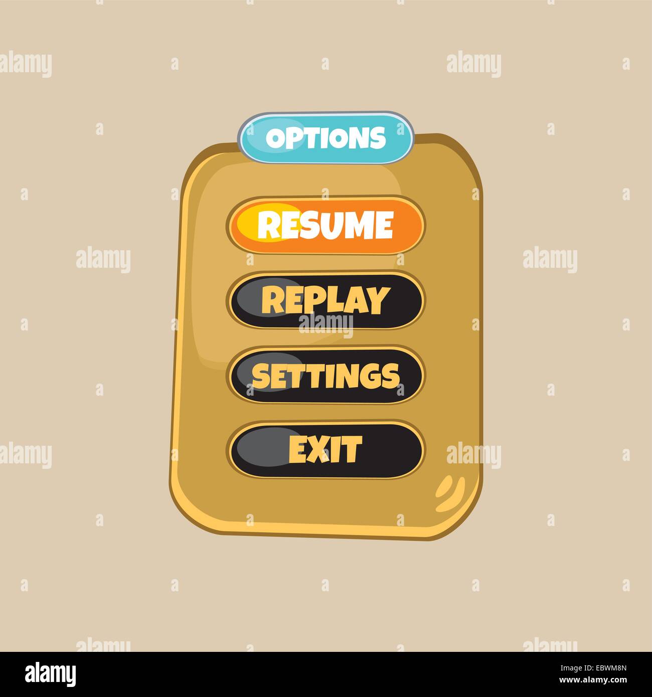 cartoon theme game asset Stock Vector Image & Art - Alamy