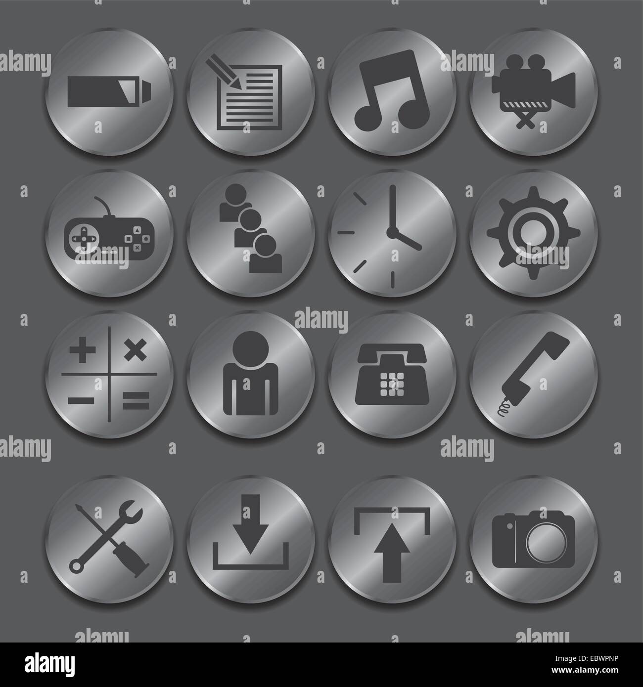 icon button theme Stock Vector Image & Art - Alamy