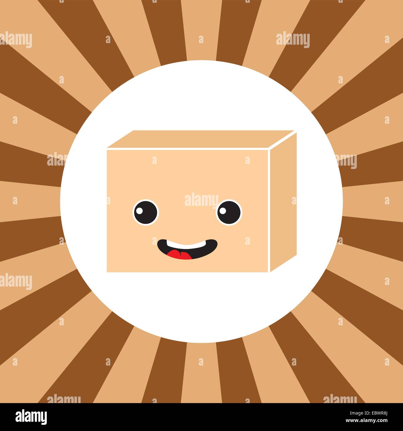 block isometric cartoon character vector illustration Stock Vector ...