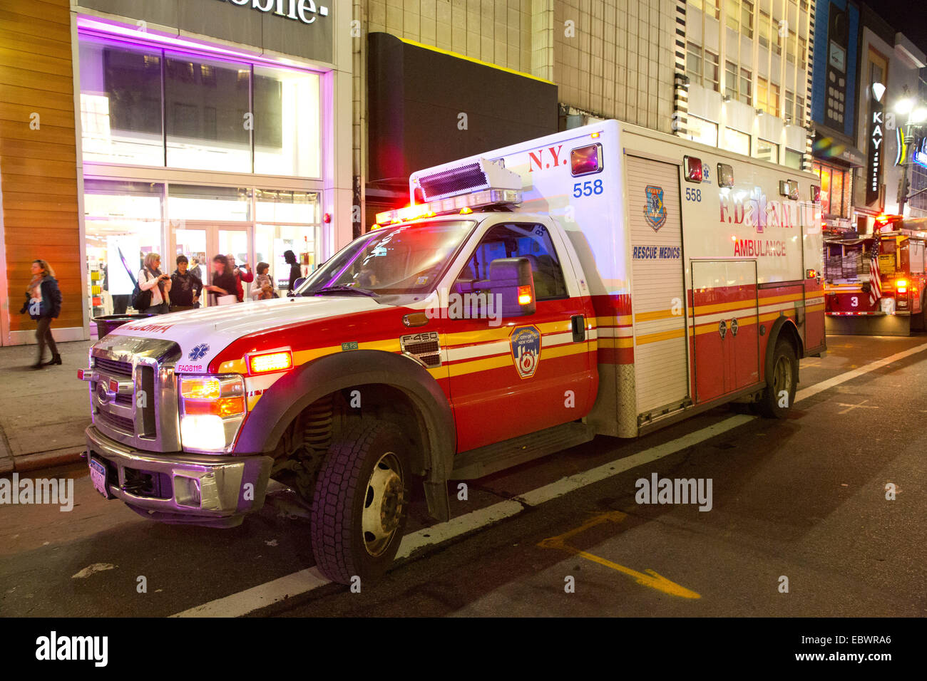 FDNY Rescue Medics ambulance, Manhattan, NY, USA, Oct. 16, 2014 Stock ...