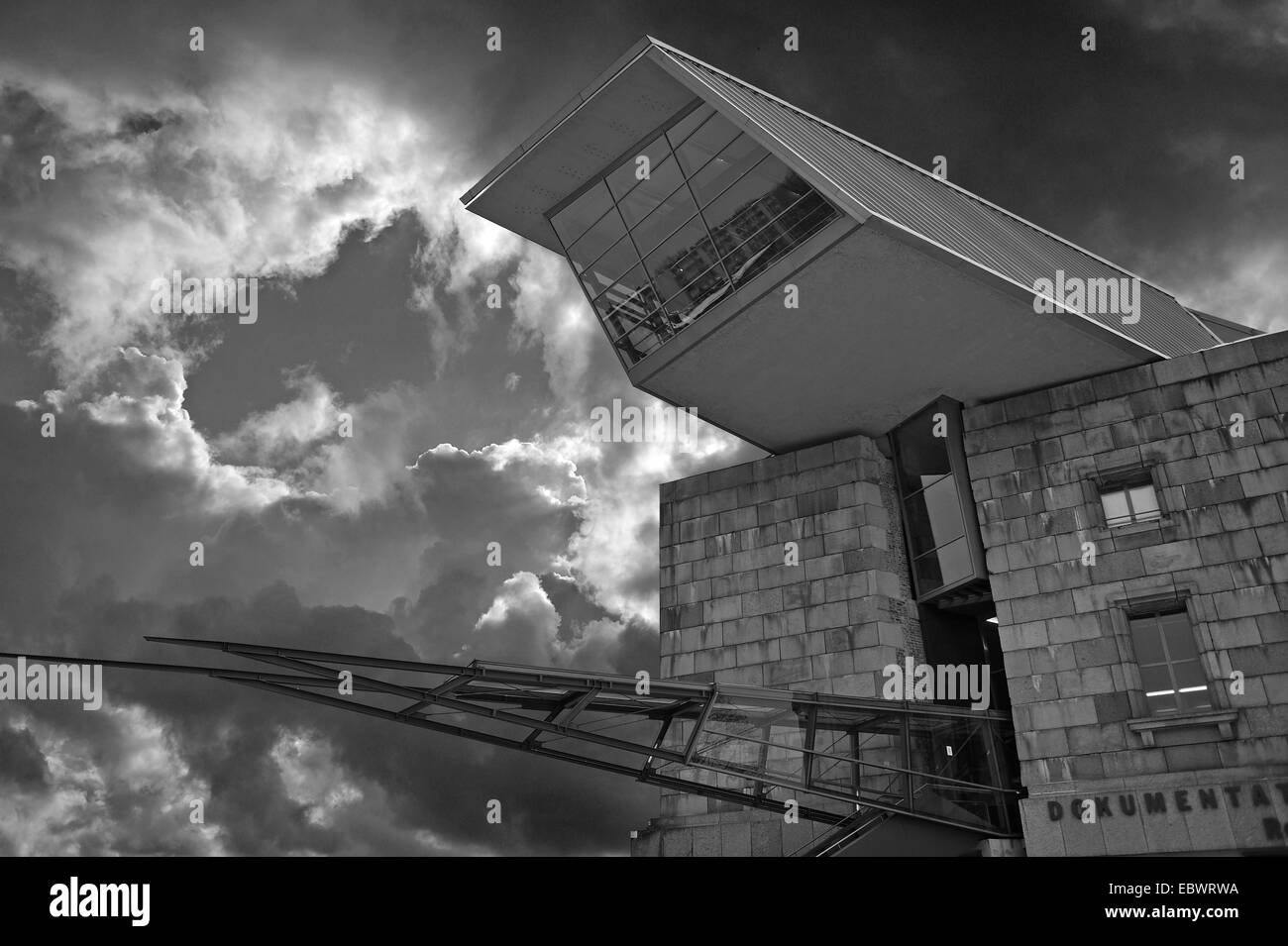 Modern entrance, cut into the unfinished Nazi Congress Hall, 1943 ...