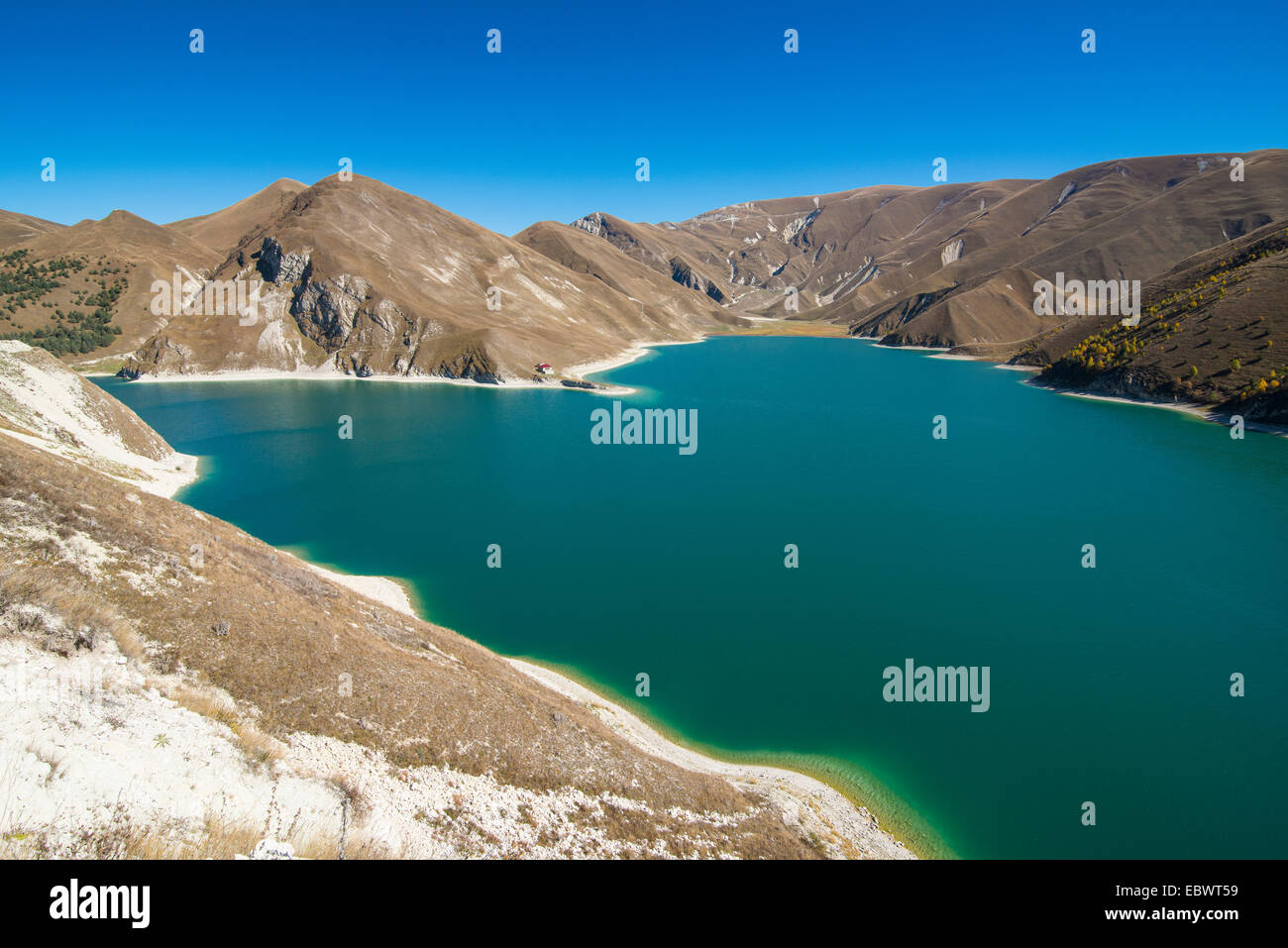 Lake Kezenoyam in the Chechen mountains, Chechnya, Caucasus, Russia ...