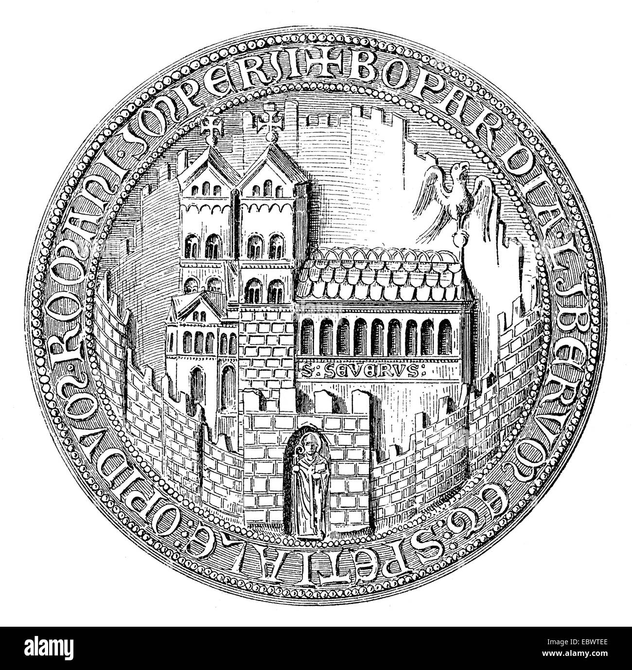 medieval town seals of German cities Stock Photo - Alamy