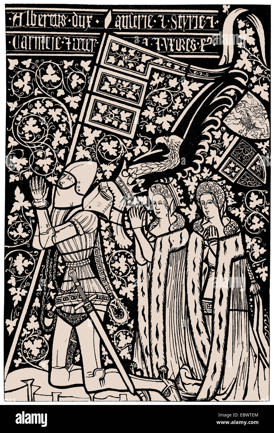 Albert III of Austria, 1349 - 1395, known as Albert with the Pigtail ...