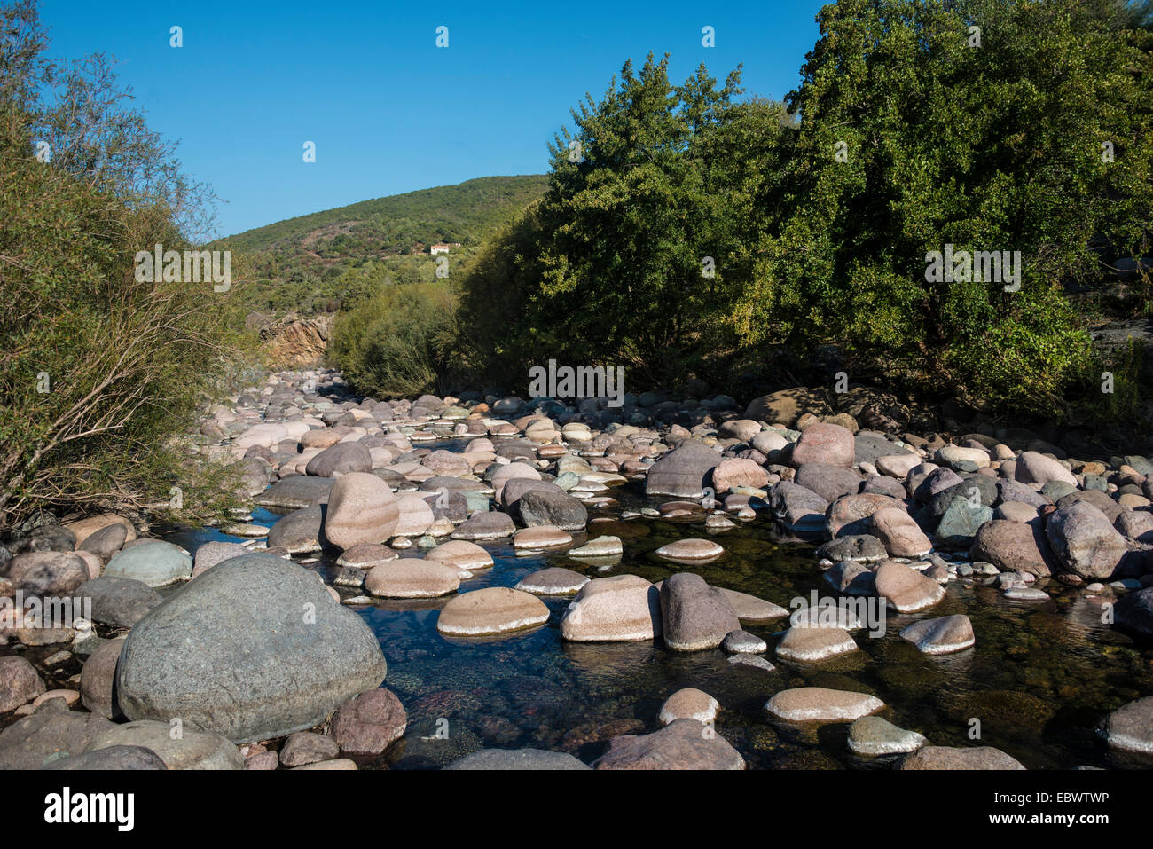 Stones in the Fango river, Tuarelli, Fango valley, Vallée du Fango ...
