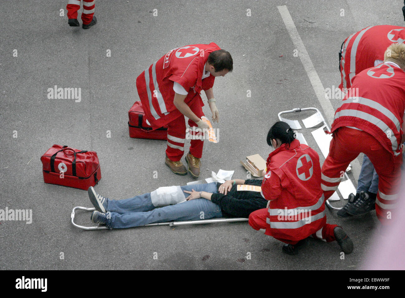 Austrian Red cross at mission, Austria Stock Photo - Alamy