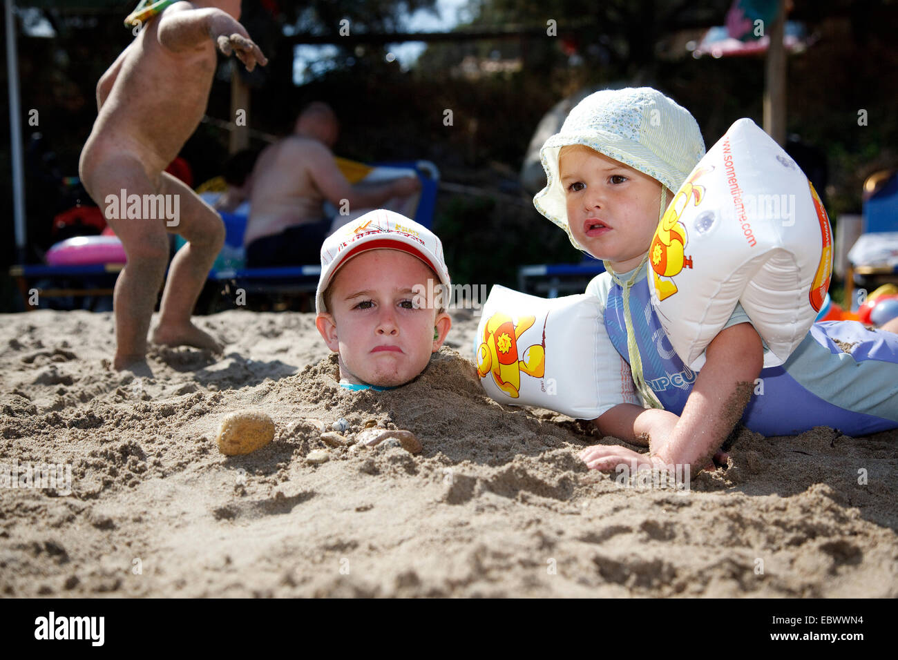 Boy plays in the sand hi-res stock photography and images - Alamy