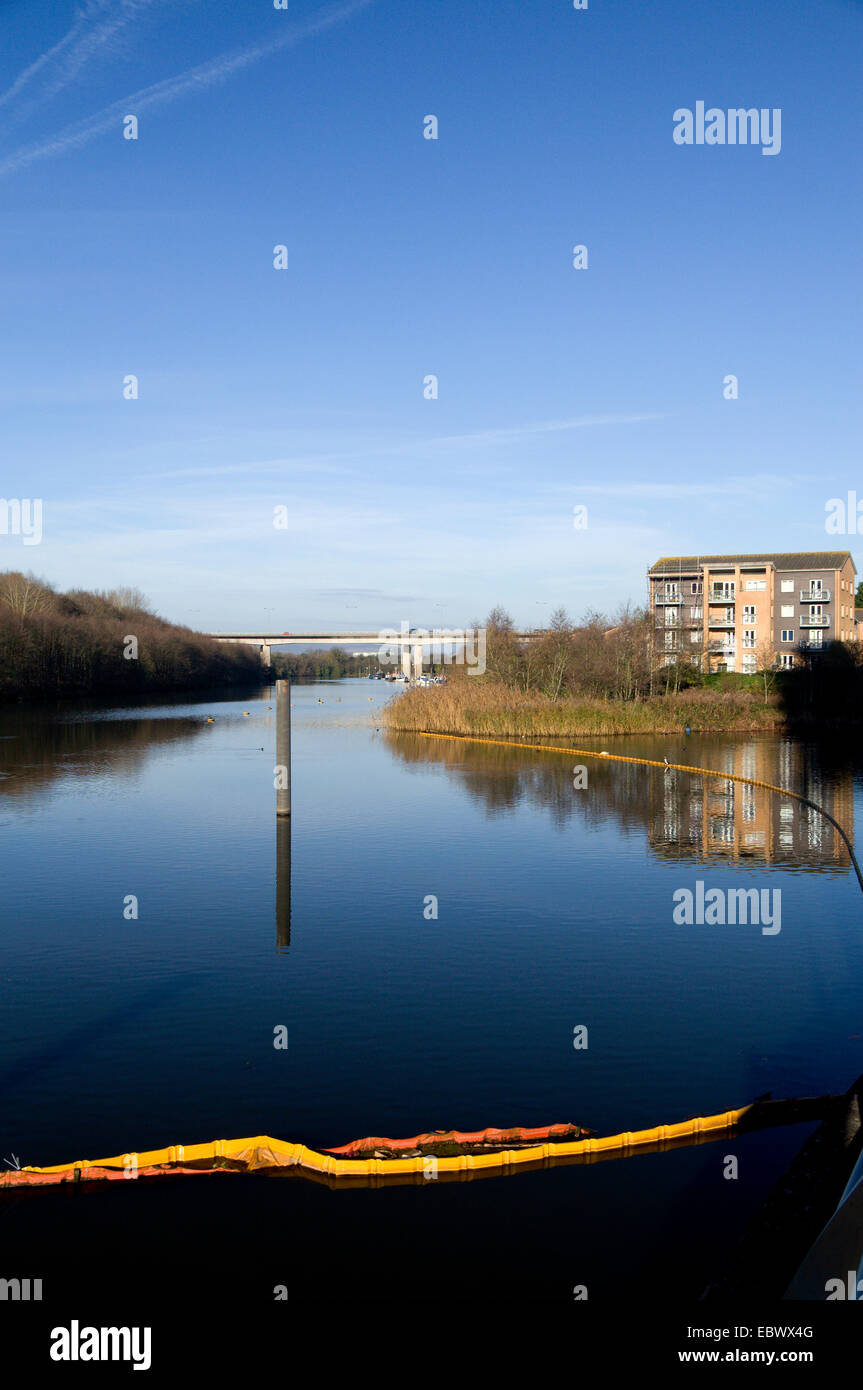 Lower reaches of River Ely, Cardiff, Wales Stock Photo - Alamy