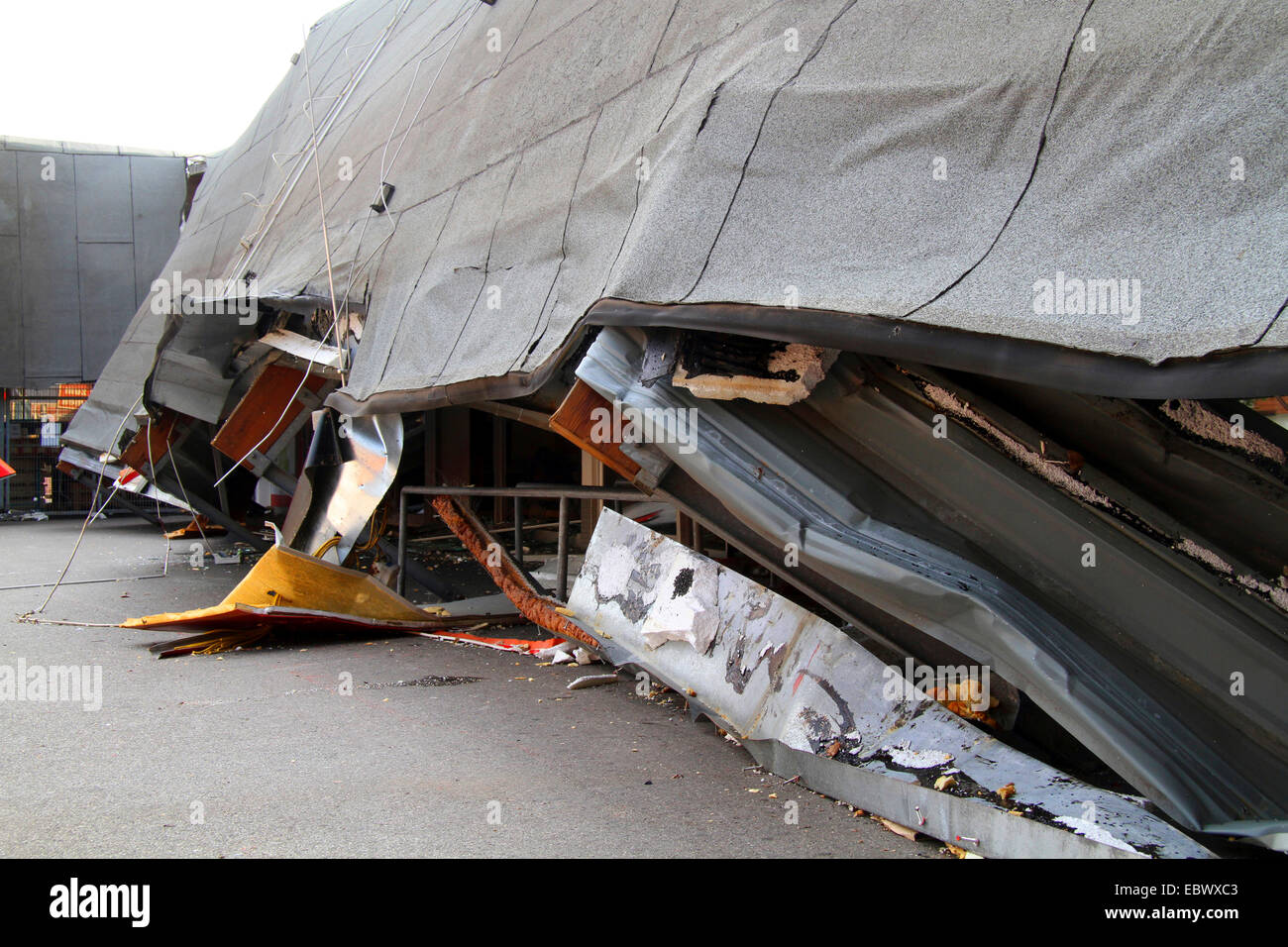 After it was damaged in heavy rainfall hi-res stock photography and ...