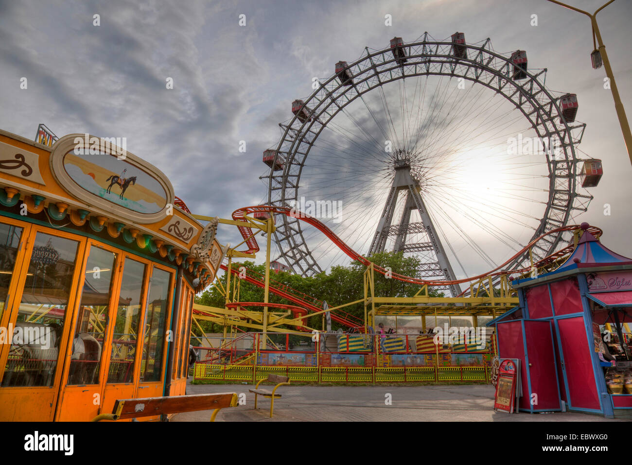big wheel in Vienna Prater, Austria, Vienna Stock Photo - Alamy
