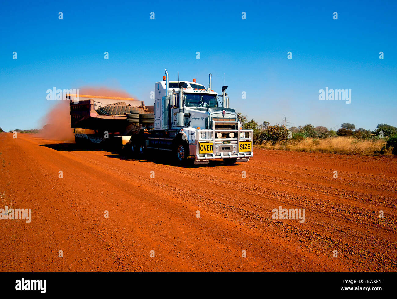 roadtrain in the outback, Australia Stock Photo - Alamy