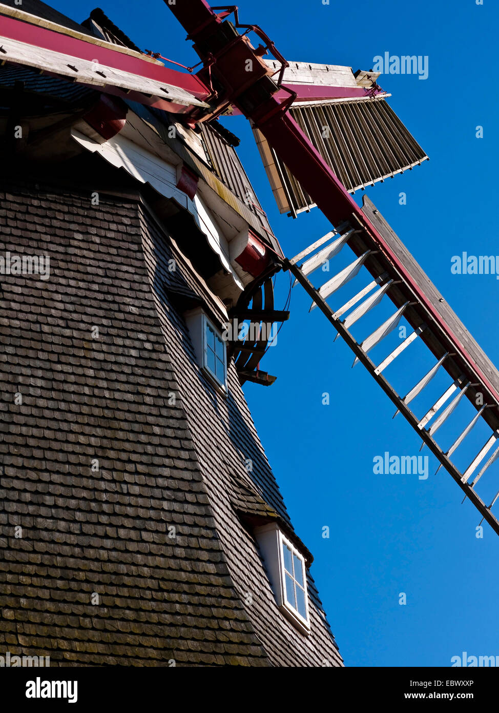windmill, Germany, Lower Saxony, Landkreis Osterholz , Luebberstedt ...