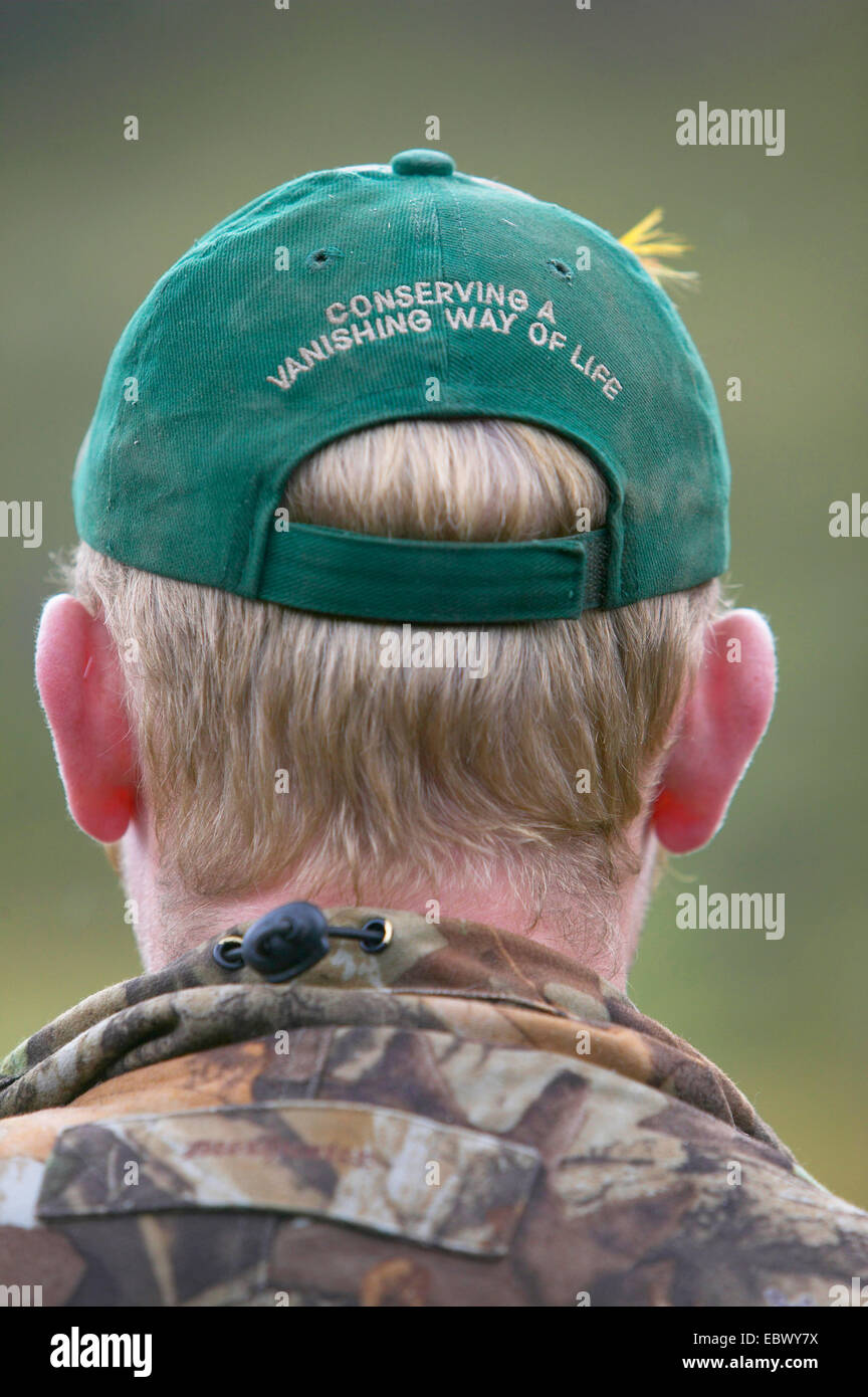 rear view of a ranger with a baseball cap and camouflage clothing Stock ...