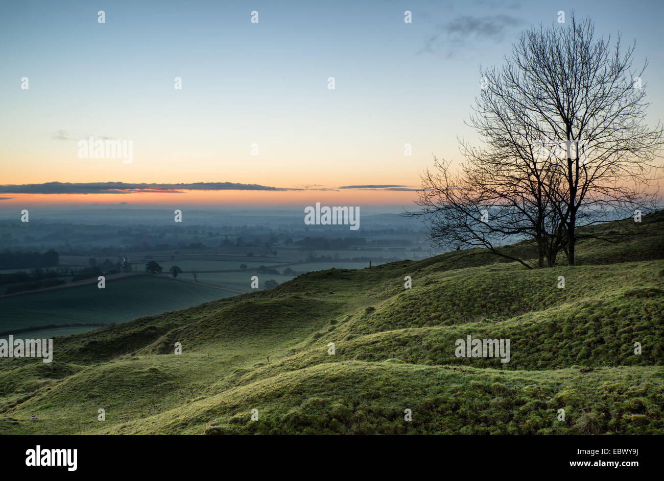 Beautiful countryside foggy sunrise landscape with layers of fog Stock ...
