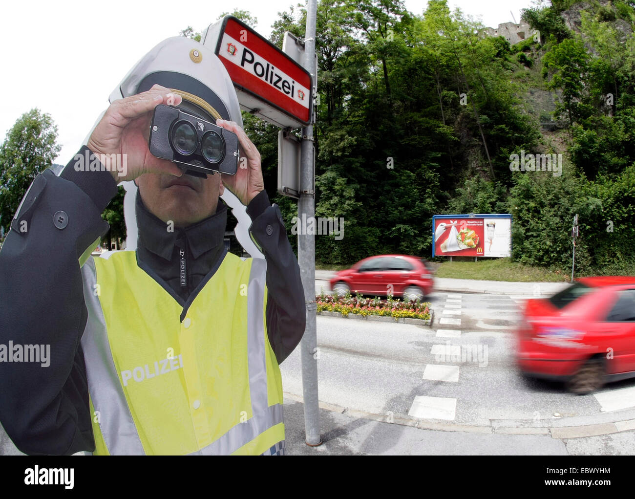 Police dummy measuring speed hi-res stock photography and images - Alamy