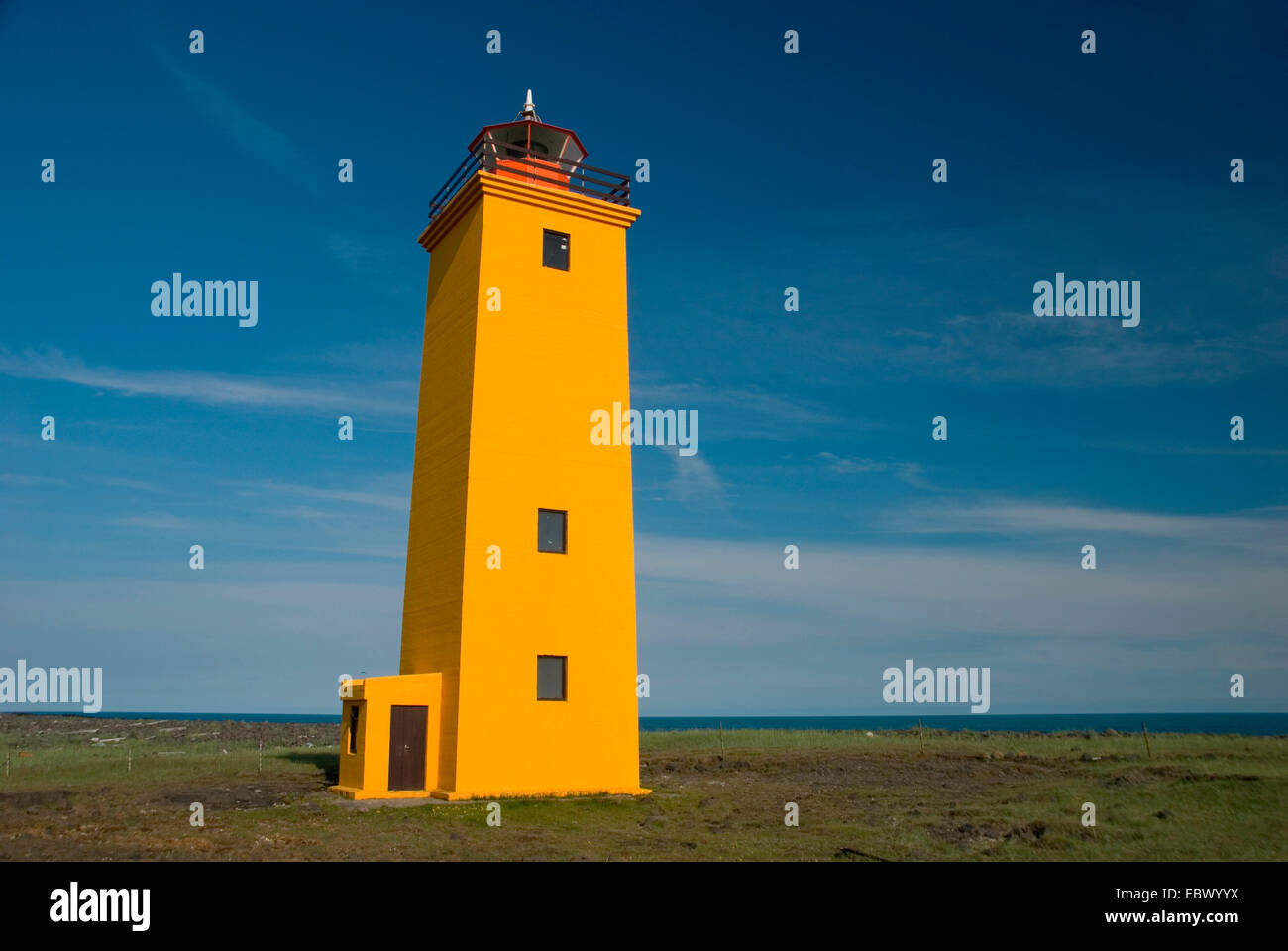Yellow lighthouse iceland hi-res stock photography and images - Alamy