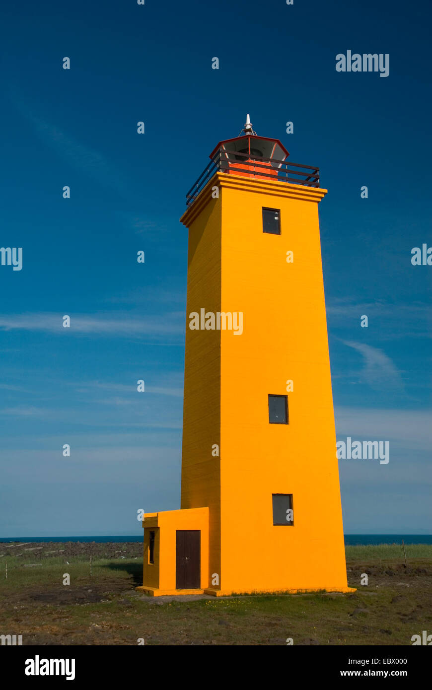 Yellow lighthouse iceland hi-res stock photography and images - Alamy