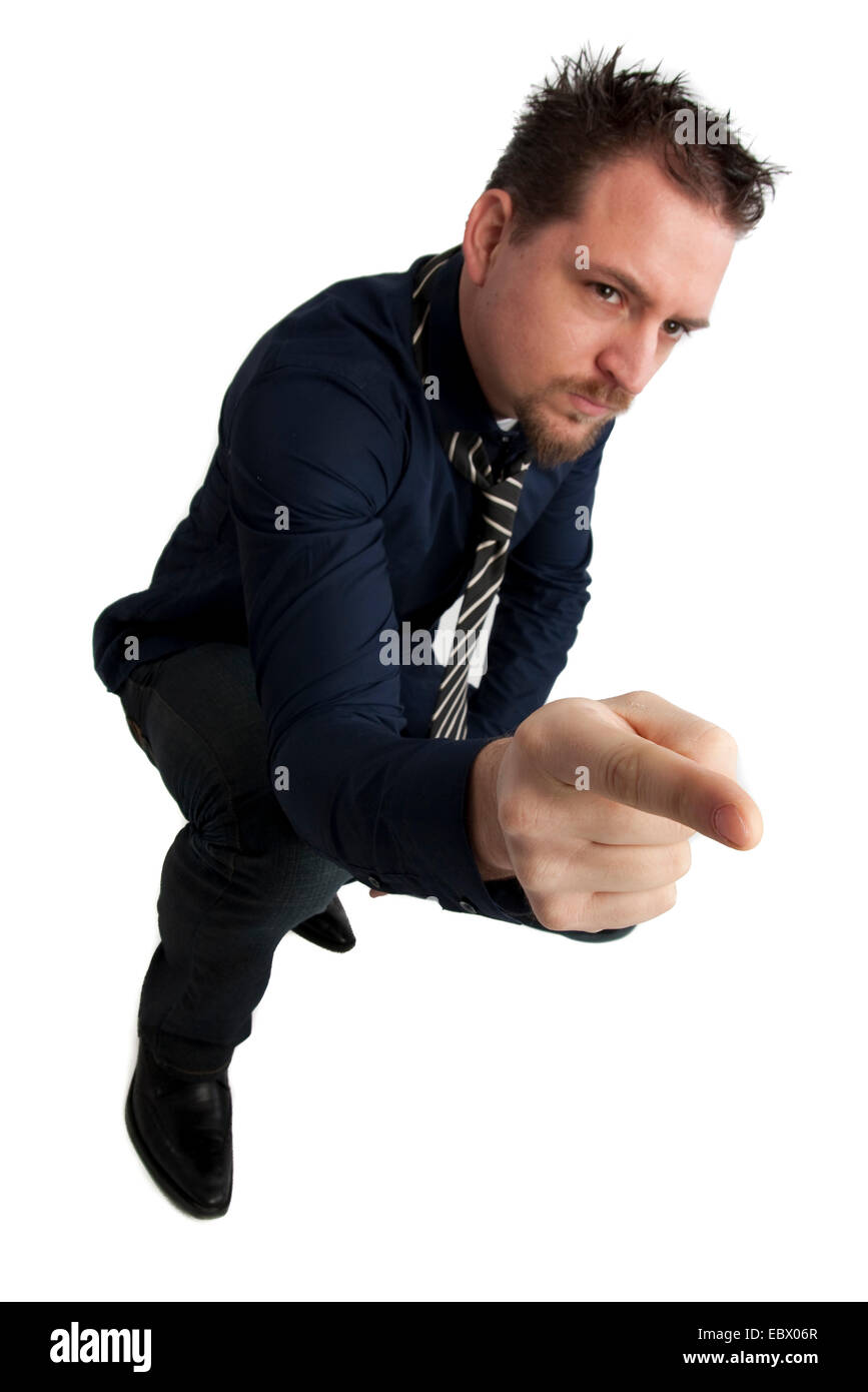 young business man pointing Stock Photo - Alamy