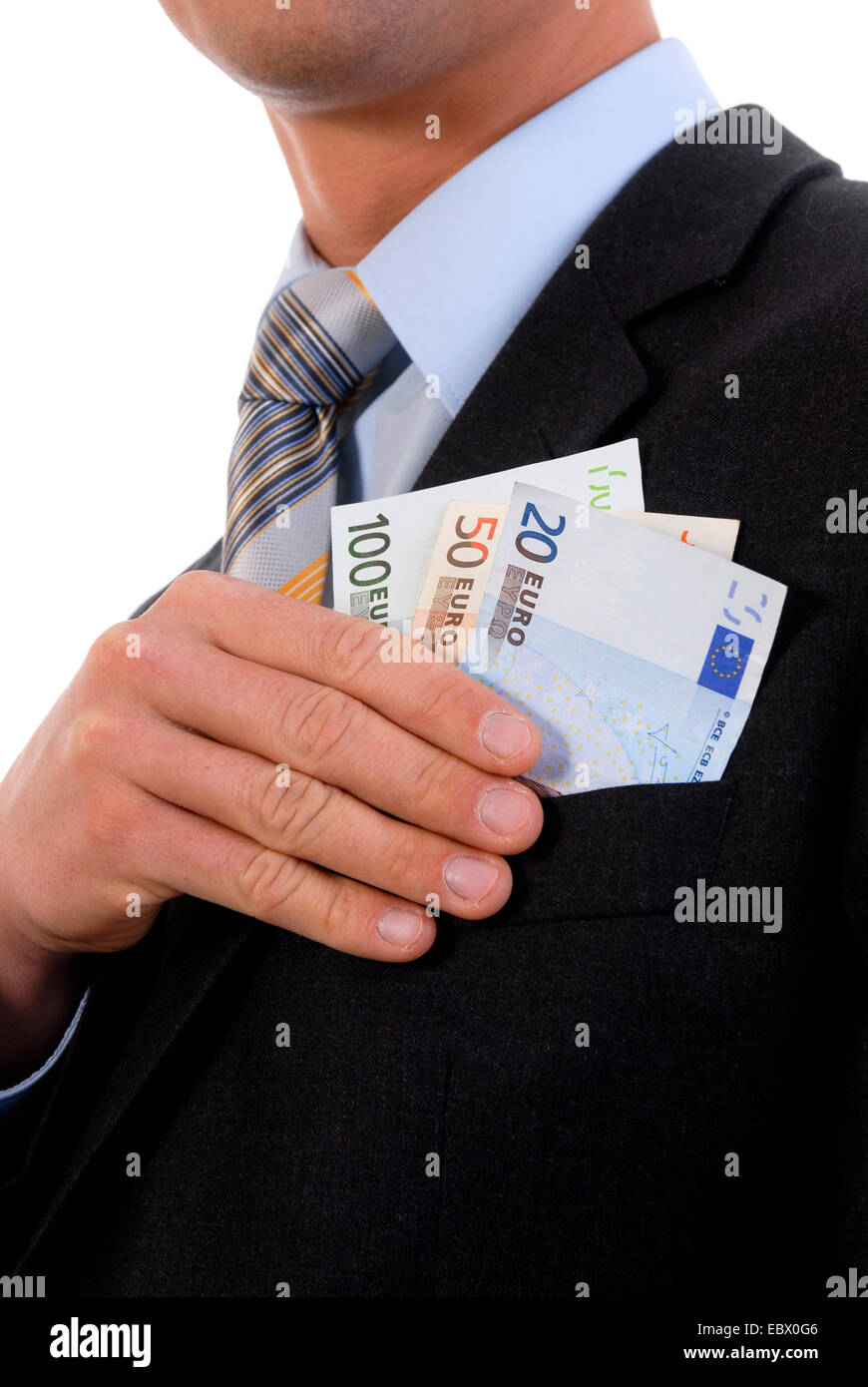 corruption, man pulling money from the jacket pocket, Germany Stock ...