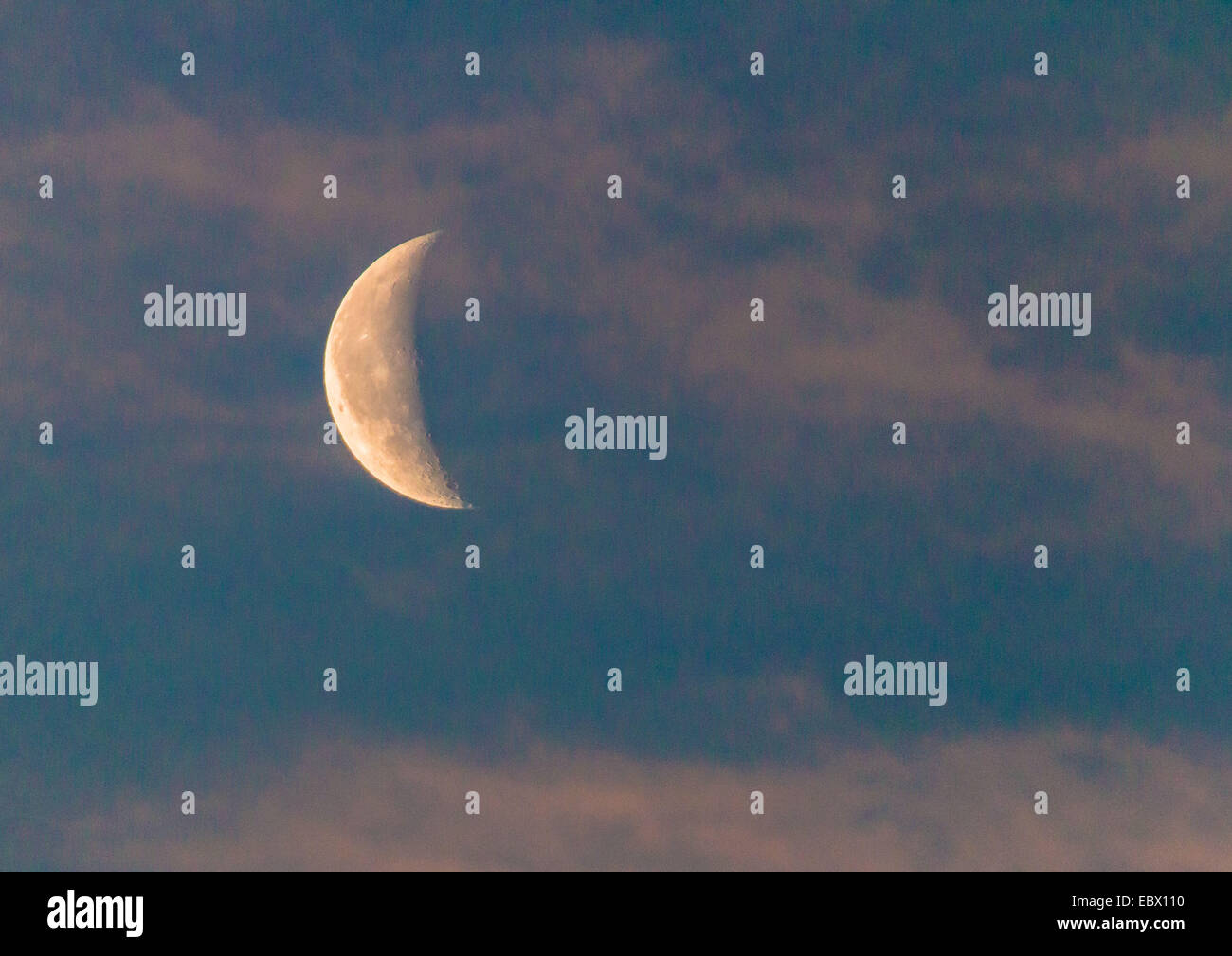 halv moon and clouds Stock Photo - Alamy