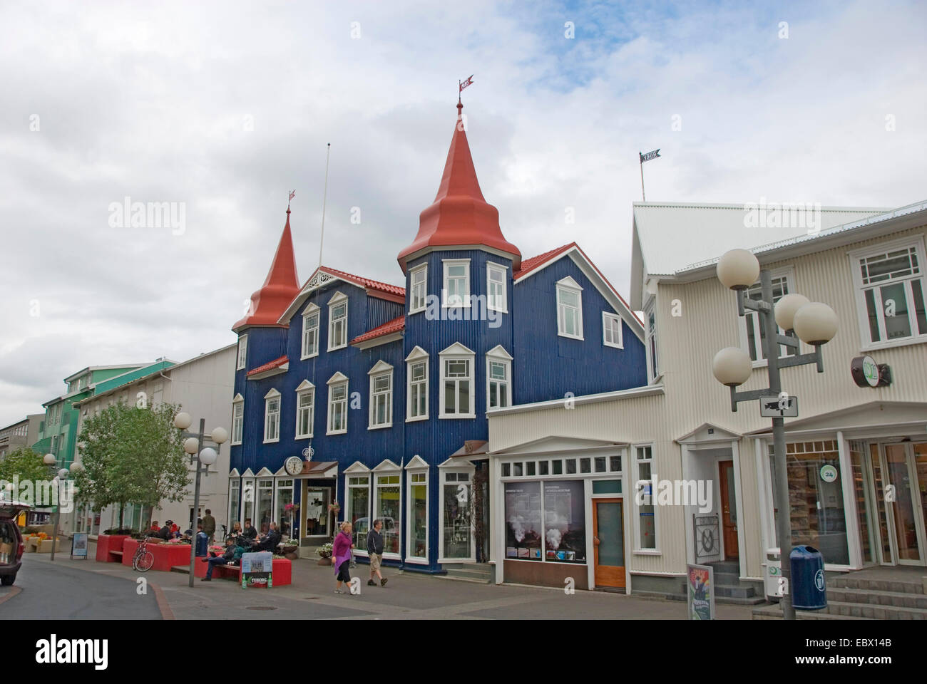 Akureyri, Haus, Cafe, Blaa Kannan, Iceland, Akureyri Stock Photo - Alamy