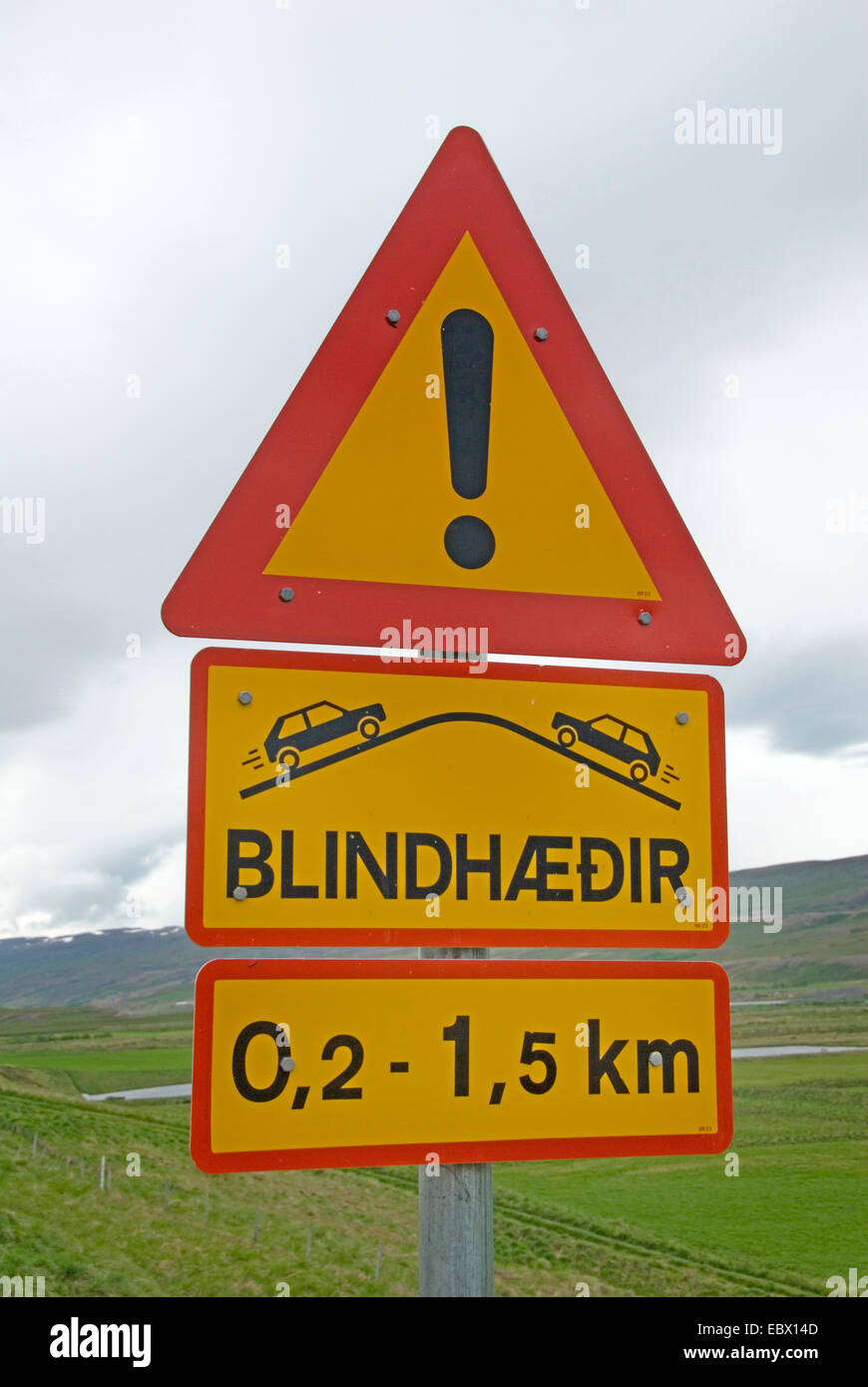 Icelandic traffic signs hi-res stock photography and images - Alamy