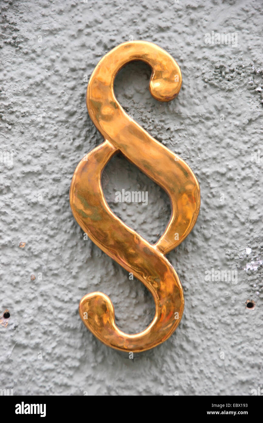 paragraph sign at cladding Stock Photo - Alamy