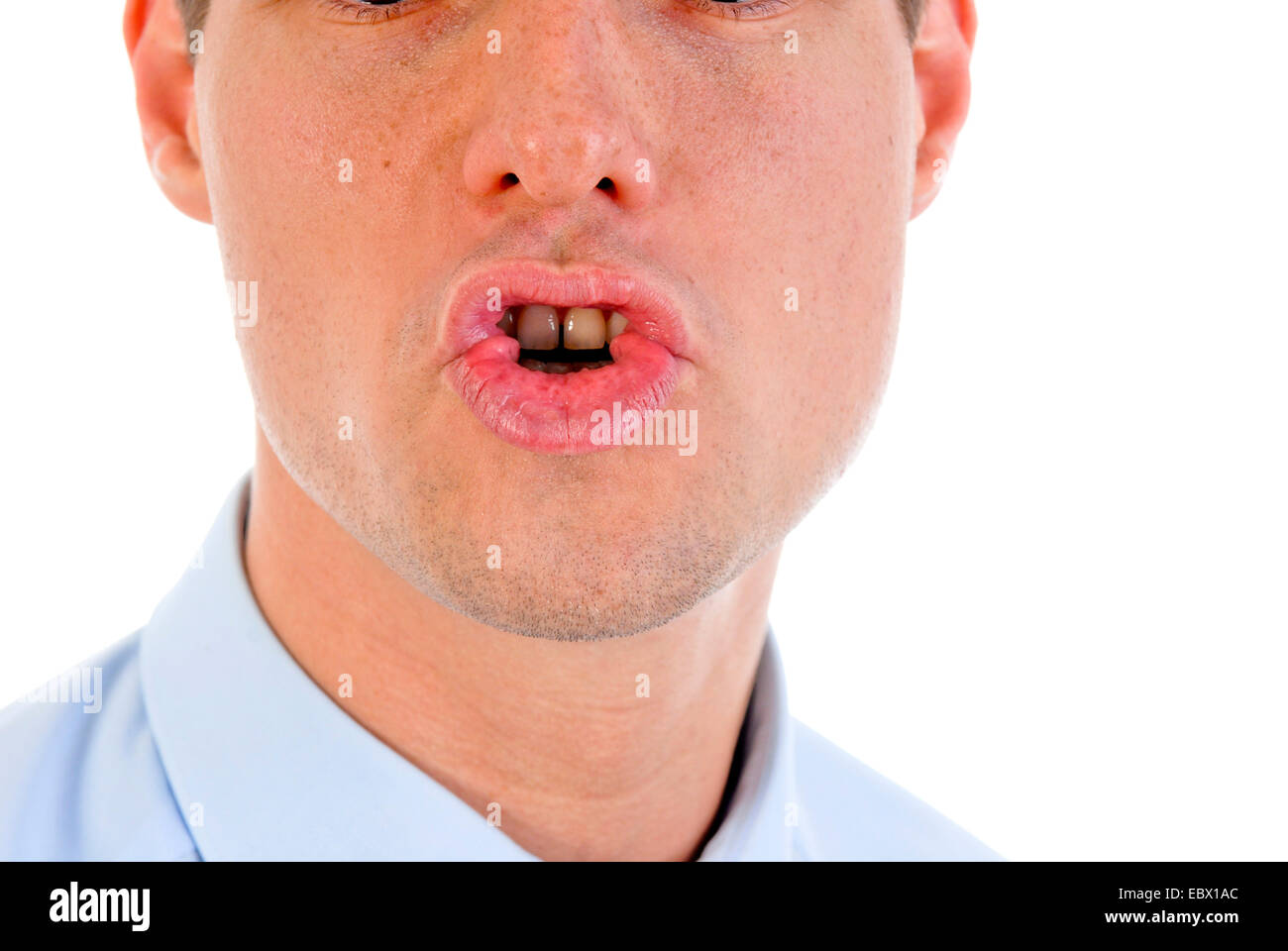 Close up mouth pout adult hi-res stock photography and images - Alamy