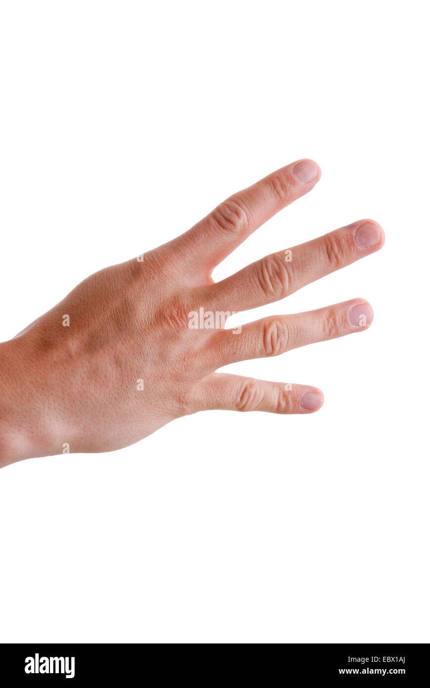 hand showing four Stock Photo - Alamy