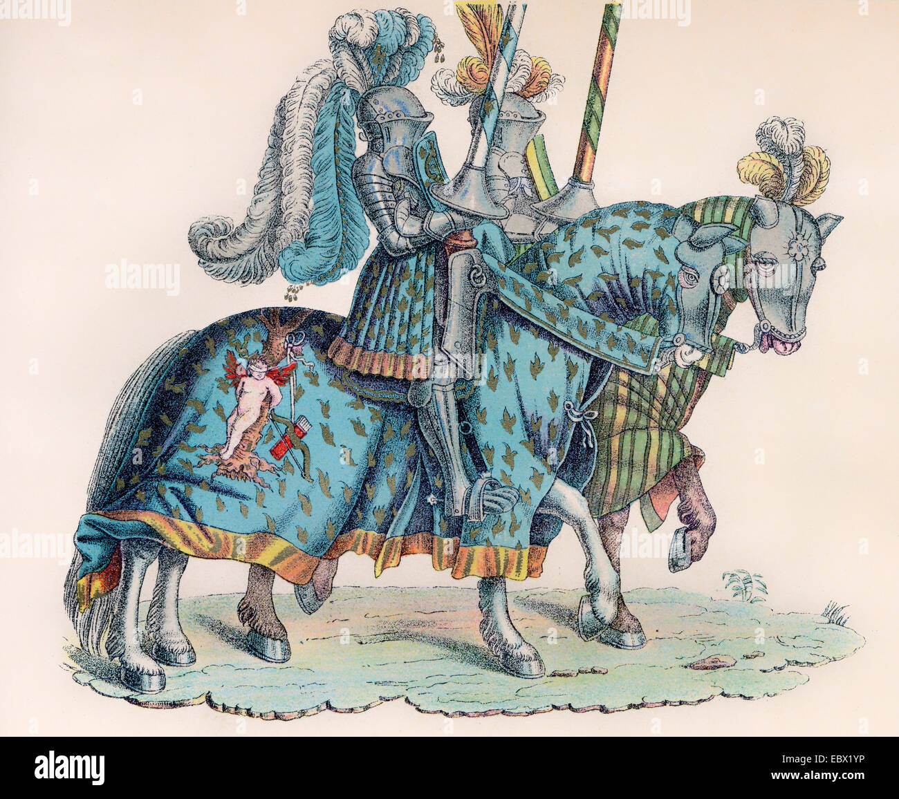 Knights' tournament by Hans Burgkmair, 1522, the triumphal procession ...
