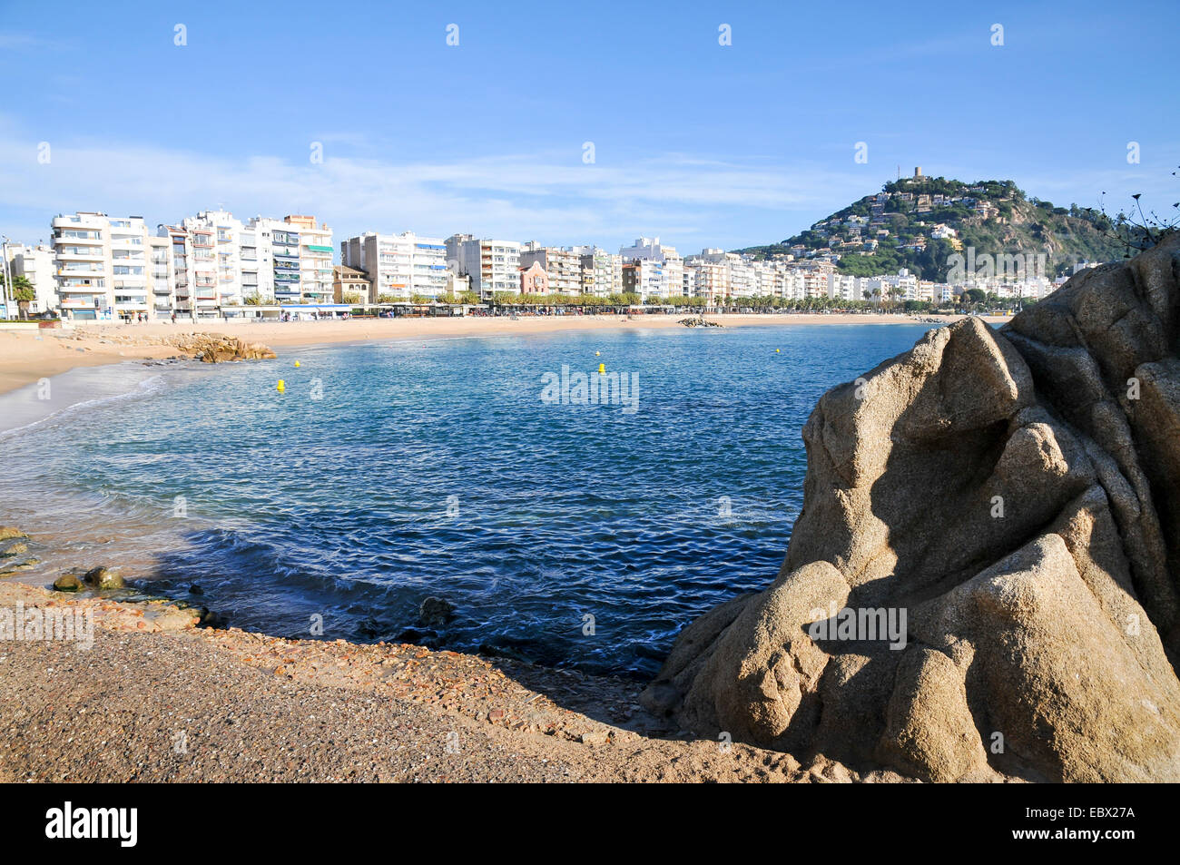 beachfront at Lloret de Mar, Costa Brava, Spain Stock Photo - Alamy