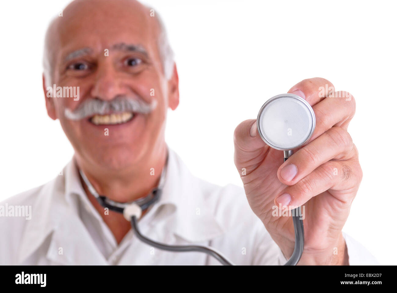 old doctor with stethoscope Stock Photo - Alamy