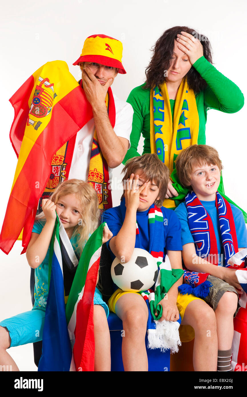 Football fans with different flags hi-res stock photography and images ...