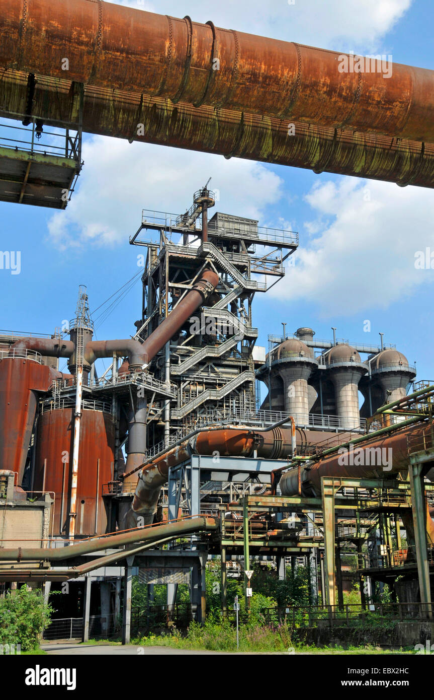 blast furnace in landscape park Duisburg North, former Thyssen factory ...