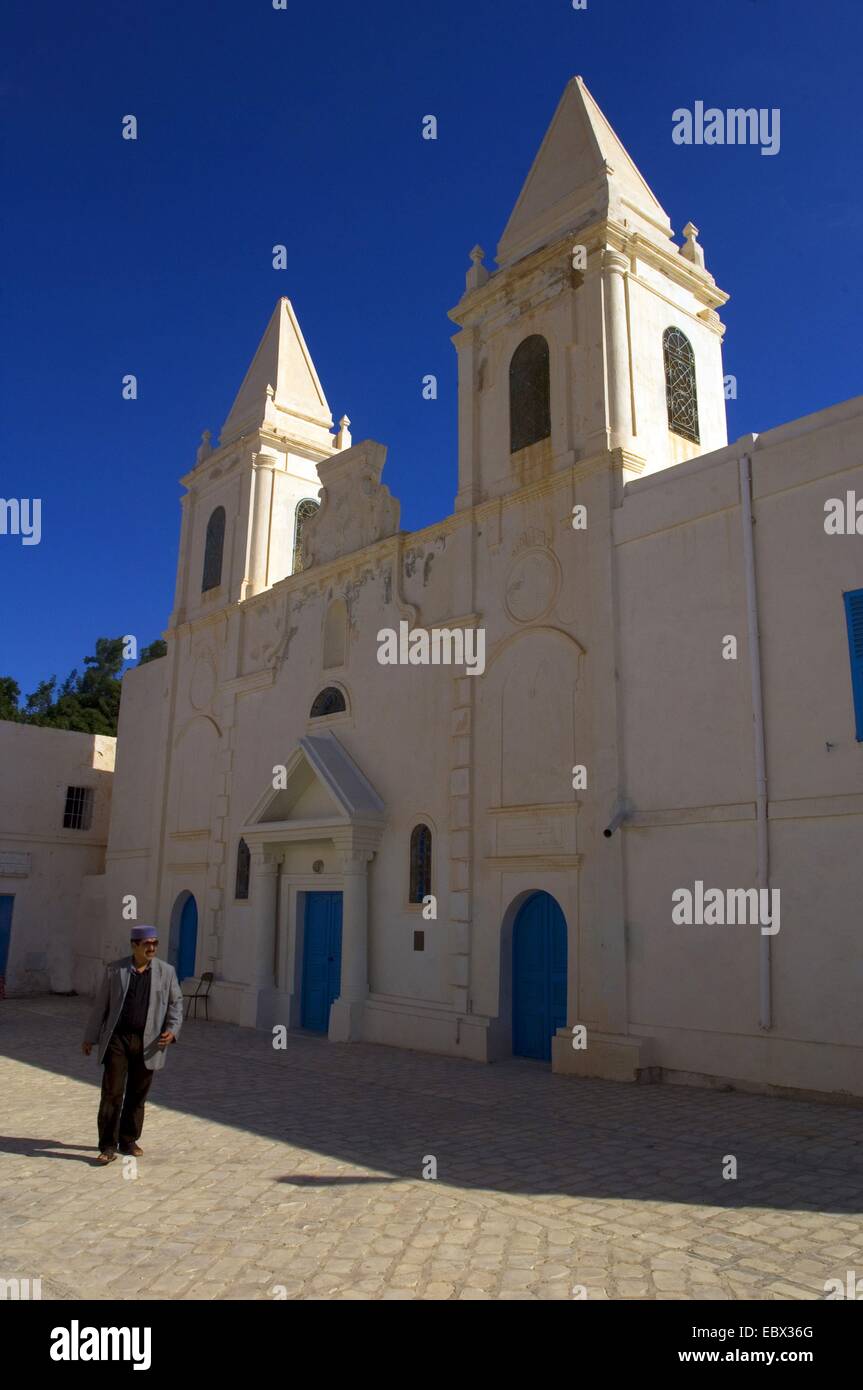 catholic church on Djerba Island, Tunisia Stock Photo - Alamy