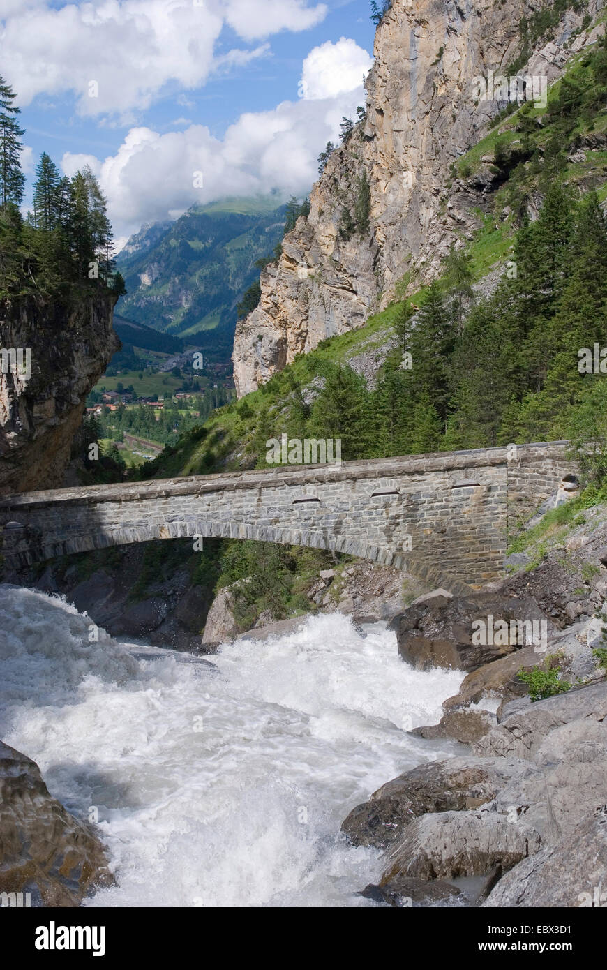Kander falls at Kandersteg, Switzerland, Bernese Oberland Stock Photo ...