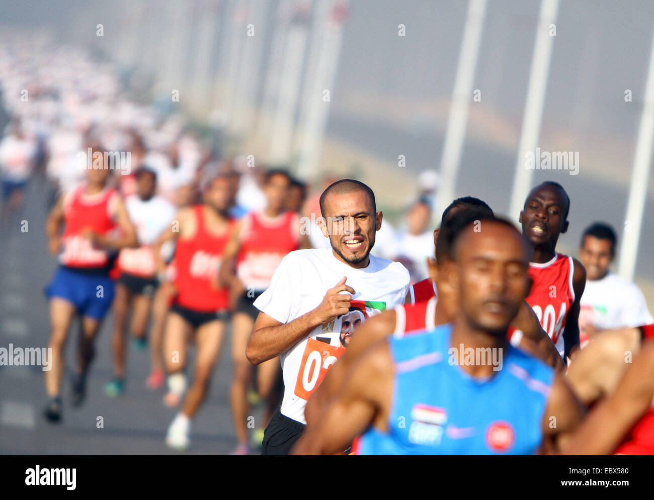 Cairo, Egypt. 5th Dec, 2014. Participants run in the Zayed Charity ...