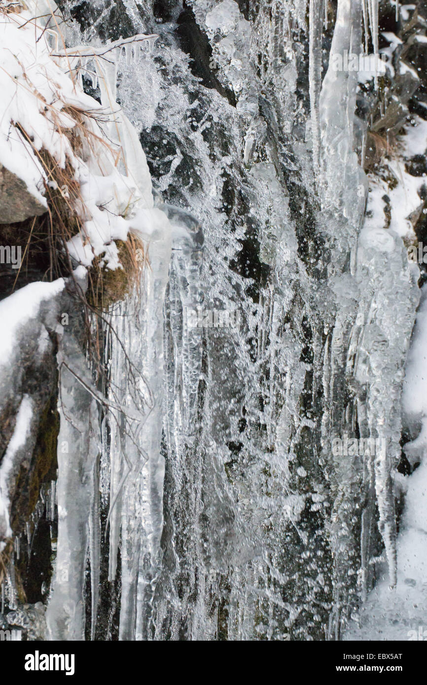 Ice On Waterfall Stock Photo - Alamy
