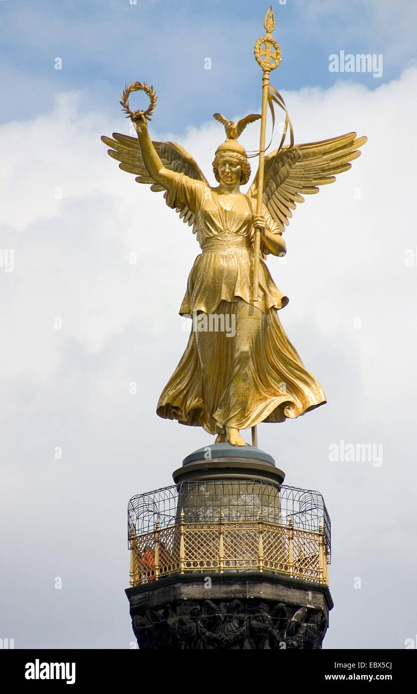 angel on the victory column, Germany, Berlin Stock Photo - Alamy