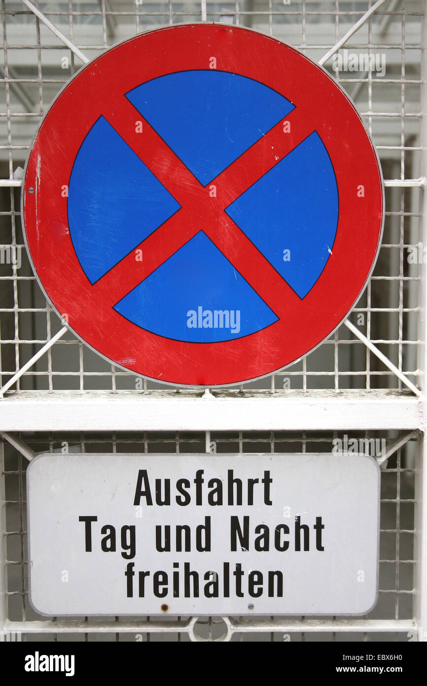 road sign stopping restriction Stock Photo - Alamy