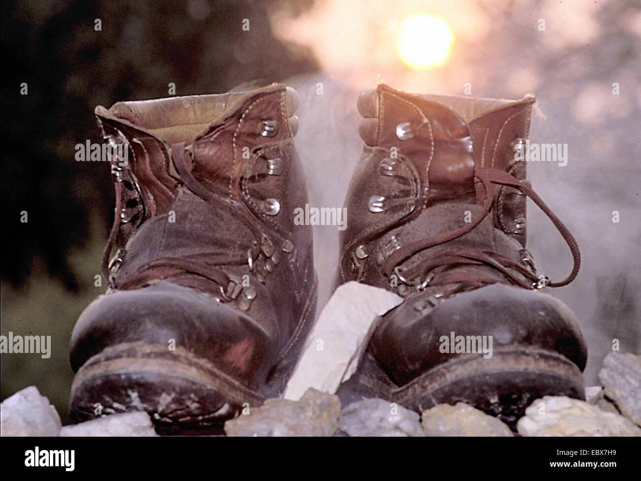 Boots drying in sun hi-res stock photography and images - Alamy