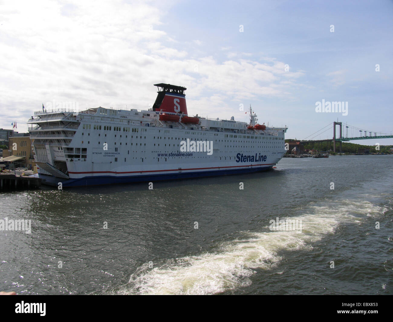 One of the Stena Line ferry in the harbor of Gothenburg. Ferries from ...