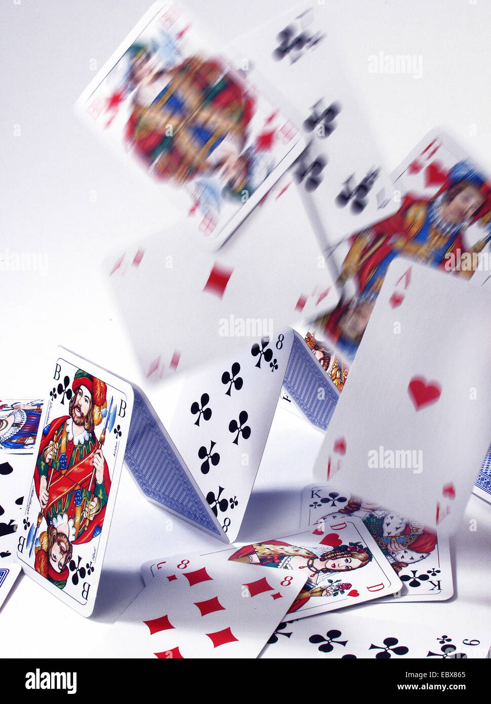 Dynamic falling business card hi-res stock photography and images - Alamy