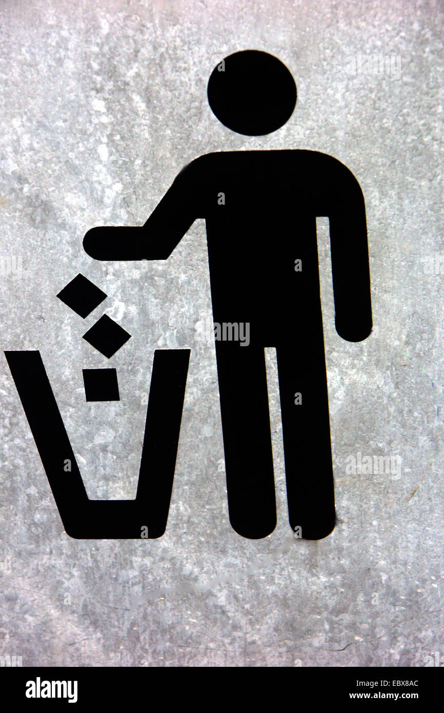 Sign of dustbin hi-res stock photography and images - Alamy