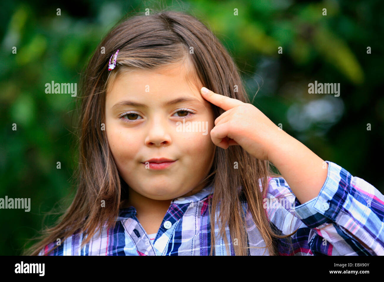 little girl giving someone the bird Stock Photo - Alamy