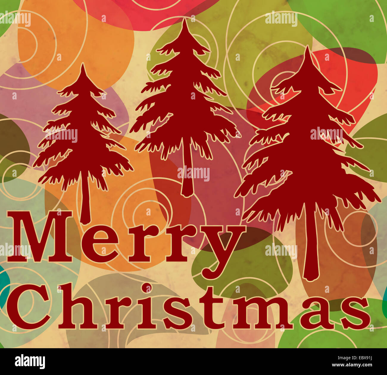 Merry Christmas Vintage style Stock Photo - Alamy