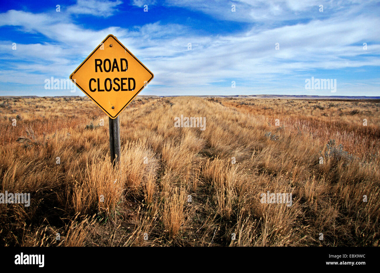 Road sign in the prairie, Canada, Saskatchewan Stock Photo - Alamy